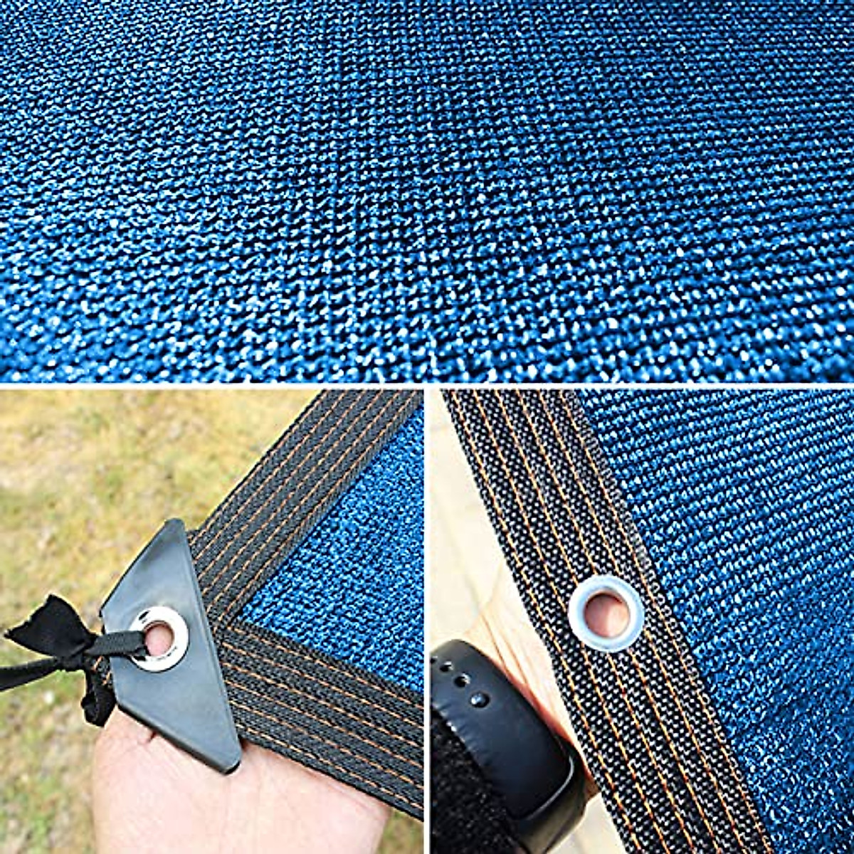 B L Shade Cloth Sun Shade 8 x 12 Ft, 90% UV Block Shade Tarp for Plant Cover, Shade Netting for Greenhouse, Barn, Chicken Coop,Dog Kennel Outdoor,Canopy, Pools, Dump Truck, Garden Shade Mesh Net Blue