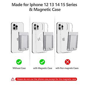 2-in-1 Magsafe Wallet, Up-grade with iPhone Wallet and Adjustable Stand, Open ID Window, Magnetic Wallet for iPhone 15/14 Pro Max/14 Pro/14/14 Plus/13/12 Series, 9 Cards Holder, Vegan Leather, Gray