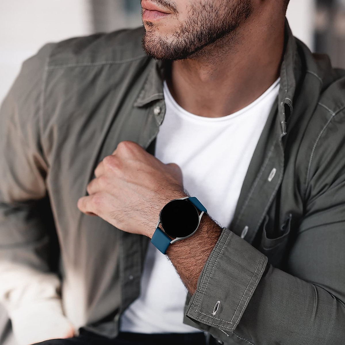 Maledan 15 Pack Bands Compatible with Samsung Galaxy Watch 7/6/5/4, 40mm/44mm, Silicone Sports Strap Women Men, Large