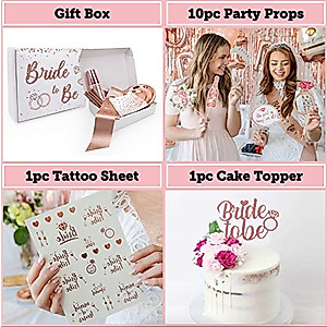 226 PC Bachelorette Party Decorations Kit- Rose Gold Bridal Shower Decorations, Banners, Curtains Mimosa Bar Supply Bride Balloons Sash Tiara Veil Topper Plates Cups Napkins Straws for 25 Guest & More