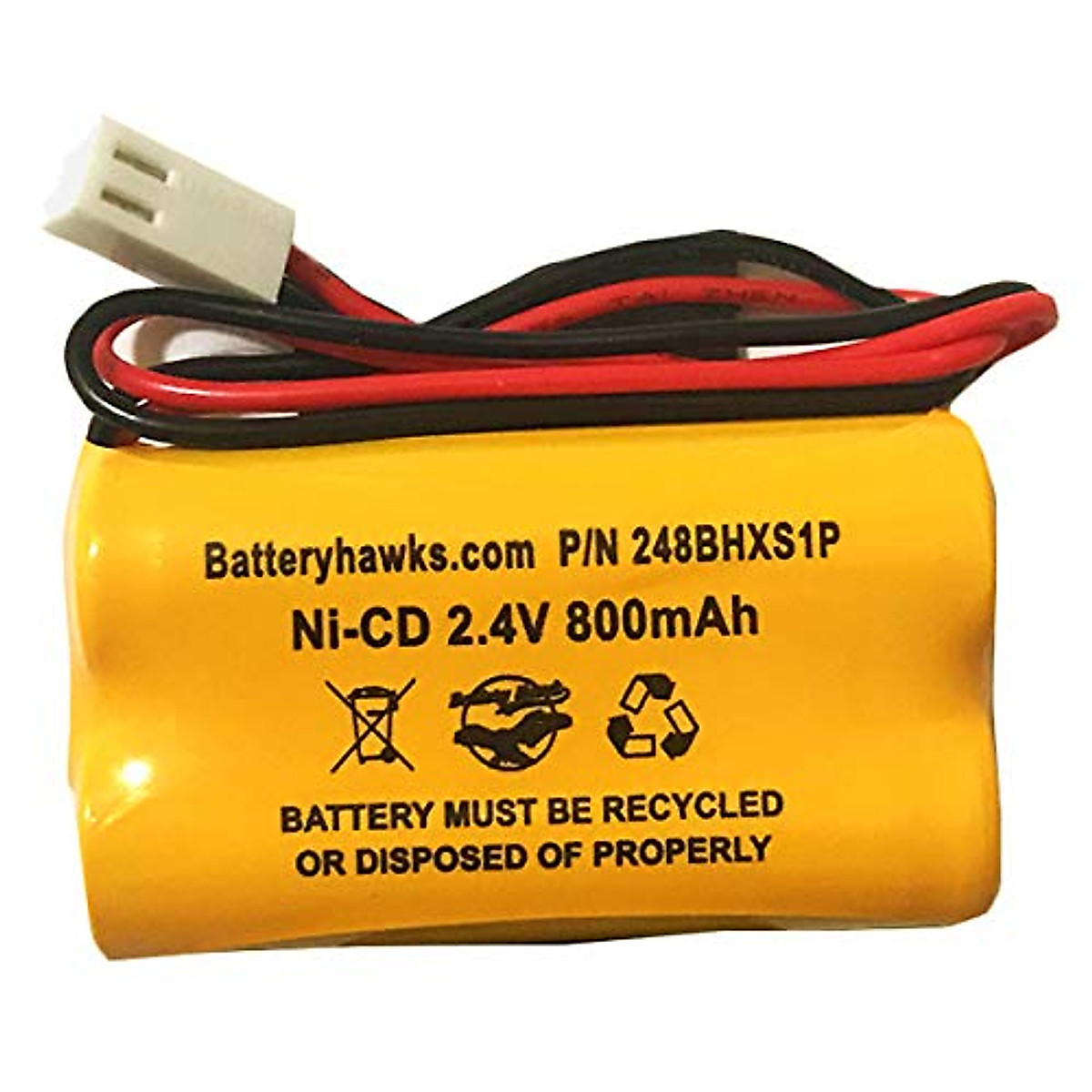 Dual-Lite 0120822-E 12-822 Atlight 100003A097 Lithonia Chloride 100-003-A093 100-003-A095 2.4v 800mah NiCad Battery Pack Replacement Exit Sign Emergency Light 12-790 Custom-7
