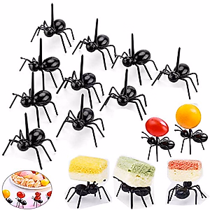 Ant Toothpicks Fruit Dessert Fork (24Pcs) – OOTSR Reusable Ant Food Pick Animal Appetizer Forks for Snack Cake Dessert with Storage Box for Kitchen Baby Shower Wedding Birthday Party