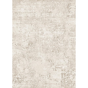 Art&Tuft Washable Rug, Anti-Slip Backing Abstract 8x10 Rug, Stain Resistant Rugs for Living Room, Foldable Machine Washable Area Rug (TPR53-Beige, 8'x10')