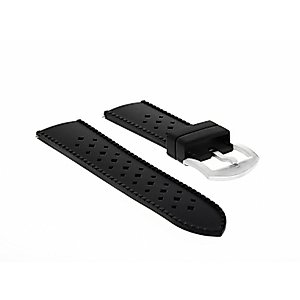 Ewatchparts 24MM SILICONE RUBBER WATCH BAND FOR IWC PILOT PORTUGUESE TOP GUN WATCH