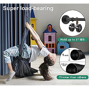 Higswor Blackout Curtain Rod : Industrial Curtain Rods 2 Pack Wrap Around Curtain Rods for Windows 28 to 48 inch Rustic Outdoor Curtain Rod for Bedroom Patio Farmhouse Matte Black Curtain Rod