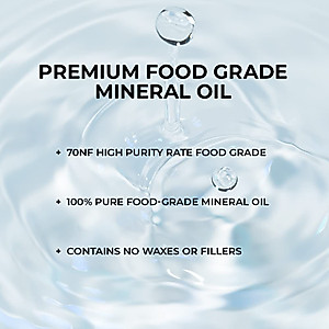 Well's Mineral Oil 8 fl oz 70NF Food Grade | to Prevent Moisture Loss | Conditioner for Wood Cutting Board | for Ear Wax Cleaning