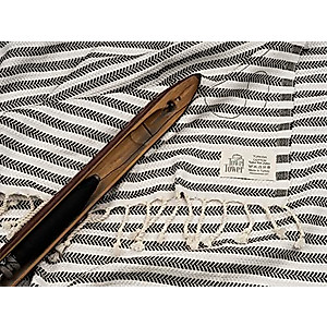 Luxury Turkish Hand Towels Set of 2 - Decorative Bathroom Peshtemal - 100% Cotton, Compact (19X36), Quick Drying, Soft, Lightweight, Highly Absorbent, Prewashed - Karadeniz (Black)