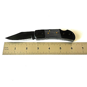 DEW Utility Gear Lockback Pocket Knife - Black Coated Blade, Black G10 Handle, Folding Knife with Secure Lock, EDC Tool for Backpacking, Camping, and Everyday Carry