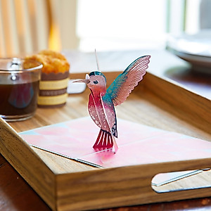Lovepop Lovely Hummingbird Pop Up Card, 5x7 - 3D Greeting Card, Cards for Mom, Thinking of You, Love Card
