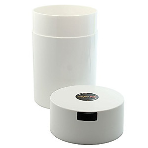 Coffeevac 1 lb - The Ultimate Vacuum Sealed Coffee Container, White Cap & Body