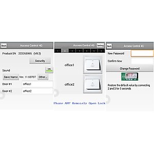 MENGQI-CONTROL TCP/IP 4 Door Entry Access Control Panel Kit Electric Strike Fail Secure NO Mode Lock Enroll RFID USB Reader 110-240V Power Supply Box RFID Reader Phone APP remotely Open Door