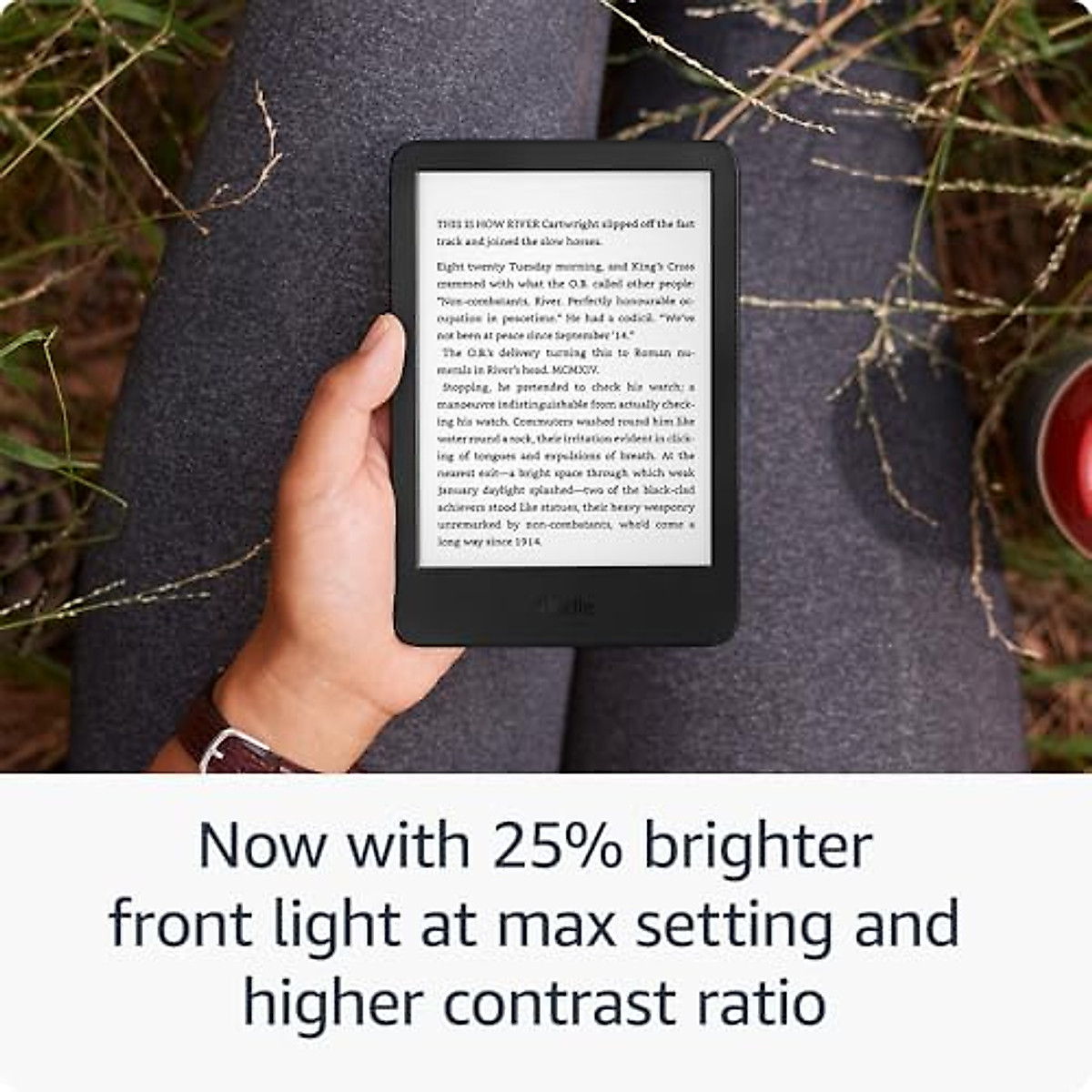New Amazon Kindle (16 GB) - Lightest and most compact Kindle, with glare-free display, faster page turns, adjustable front light, and long battery life - Matcha