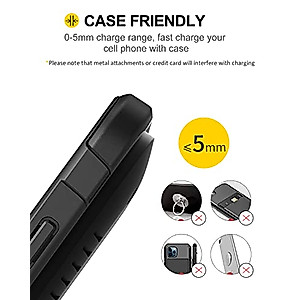 Fast Wireless Charger, Trummul Upgraded 10W Wireless Charging Stand Compatible with iPhone 13 12 11 Pro XR XS 8 Plus Galaxy S22 S21 S10 Note 20 10 Google LG and Other Wireless-Enable Phones