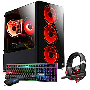 HAJAAN Gaming PC Desktop Tower - Intel Quad Core i7 Upto 4.0GHz - 16GB DDR4 RAM 512GB SSD - GeForce GTX 1630 4GB GDDR6 - RGB Keyboard Mouse Headset - WiFi Ready - Windows 10 Pro