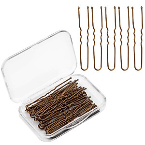 AIEX 200 Pieces U-Shaped Hairpins Kit Hair Clips Hairpins Hair Clips for Women Girls and Hair Salon (Bronze)