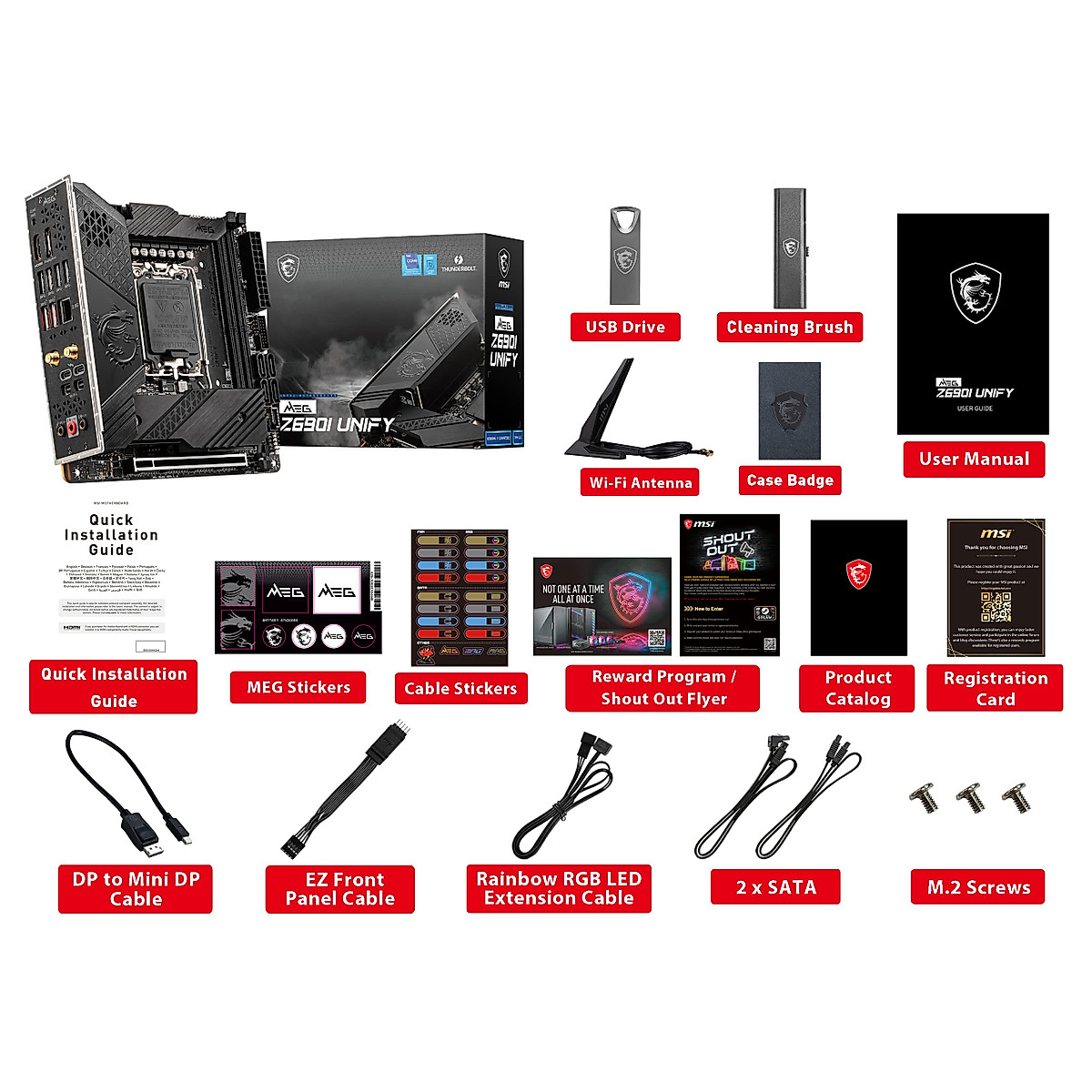 MSI MEG Z690I Unify Gaming Motherboard (Mini ITX, 12th Gen Intel Core, LGA 1700 Socket, DDR5, PCIe 5, 2.5G LAN, M.2 Slots, Wi-Fi 6E) (Renewed)