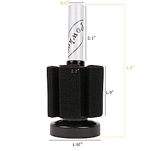 Powkoo Mini Sponge Filter Aquarium Air Filter Sponge Little Filter for Fry, Betta, Breeder Fish Tank