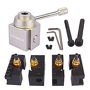 JWGJW 120034 Tooling Package Mini Lathe Quick Change Tool Post & Holders Multifid Tool Holder