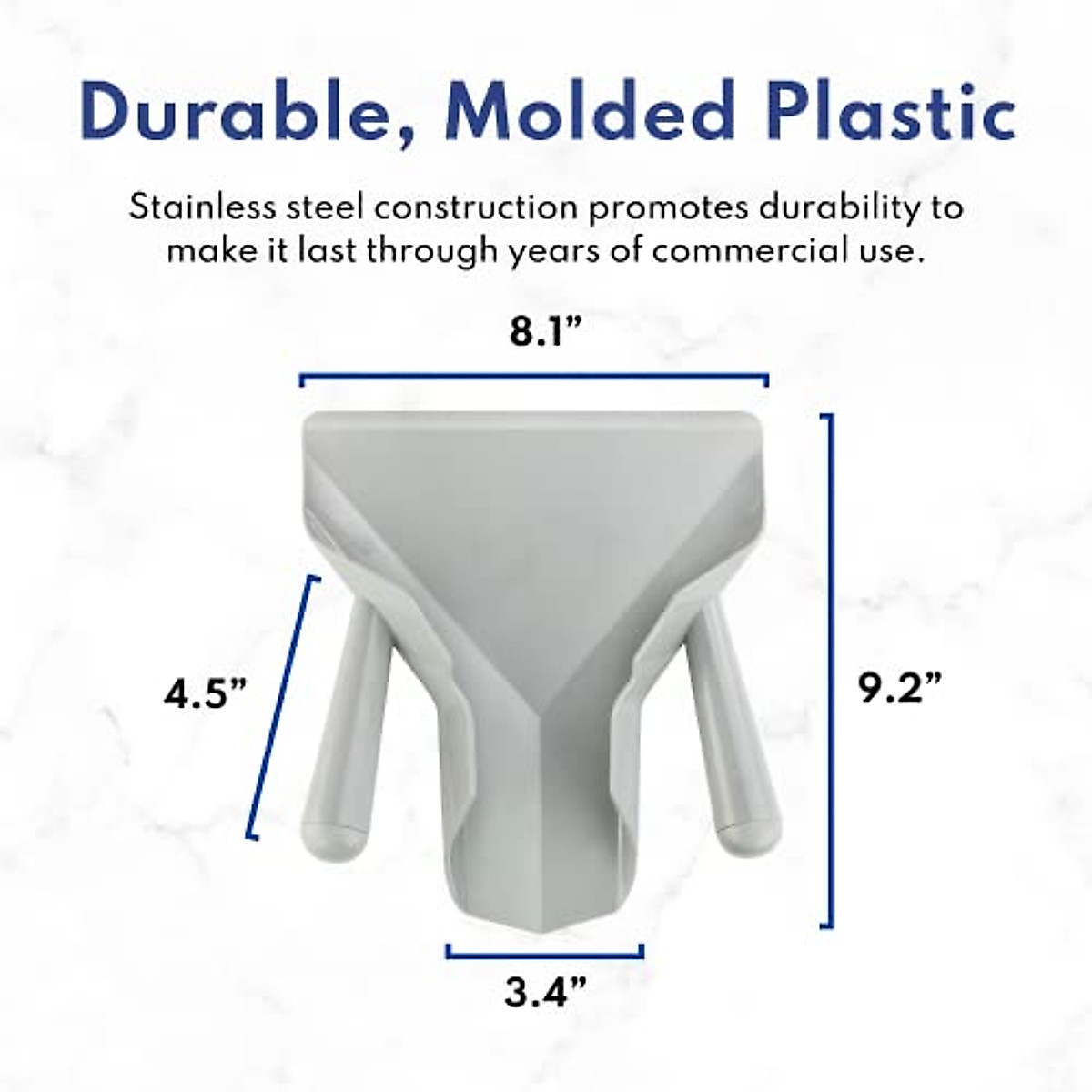 New Star Foodservice 37814 Polycarbonate Commercial French Fry Bagger Right Handle, Gray