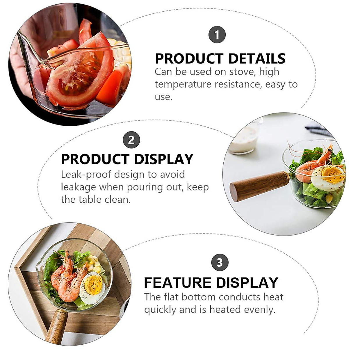 UPKOCH Coffee Milk Cup Glass Saucepan Stovetop Pot Cooking Transparent Saucepan With Handle Borosilicate Glass Non Stick Milk Butter Warmer Pot Minutes Noodles Bowl CookingMeasuring Cups