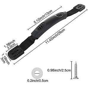 EATHEATY 8 Pack Kayak Handles Replacement, Heavy Duty Kayak Carry Handles, Durable Canoe Boat Side Mount Handle Accessory Kit for Kayaks Boat Suitcase Luggage, Black, Including 40 Mounting Screws