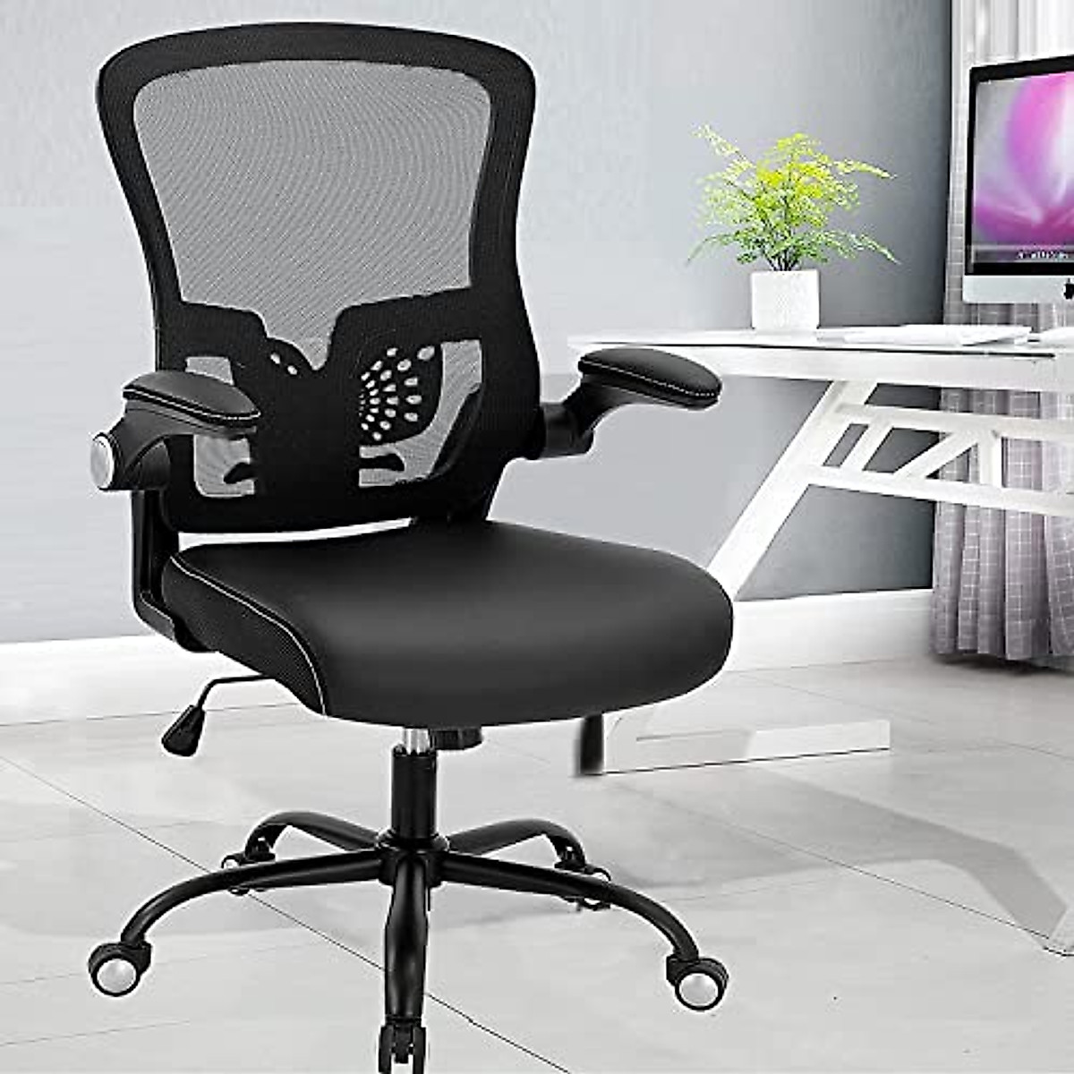 Nobofeeling Home Office Chair, High Back Desk Chair with 5 Years Warranty and Adjustable Lumbar Support, Computer Chair with Soft Cushion, Ergonomic Design Swivel Task Chair for Pain Back