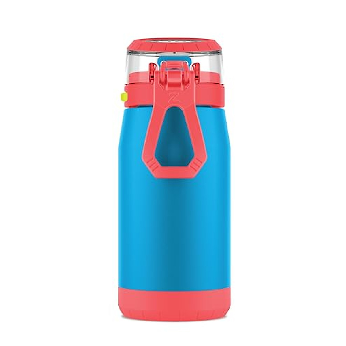 ZULU Kids Flex 12oz Stainless Steel Insulated Water Bottle with Silicone Spout, Leak-Proof Locking Flip Lid and Soft Touch Carry Loop for School Backpack, Lunchbox, and Outdoor Sports, Superhero