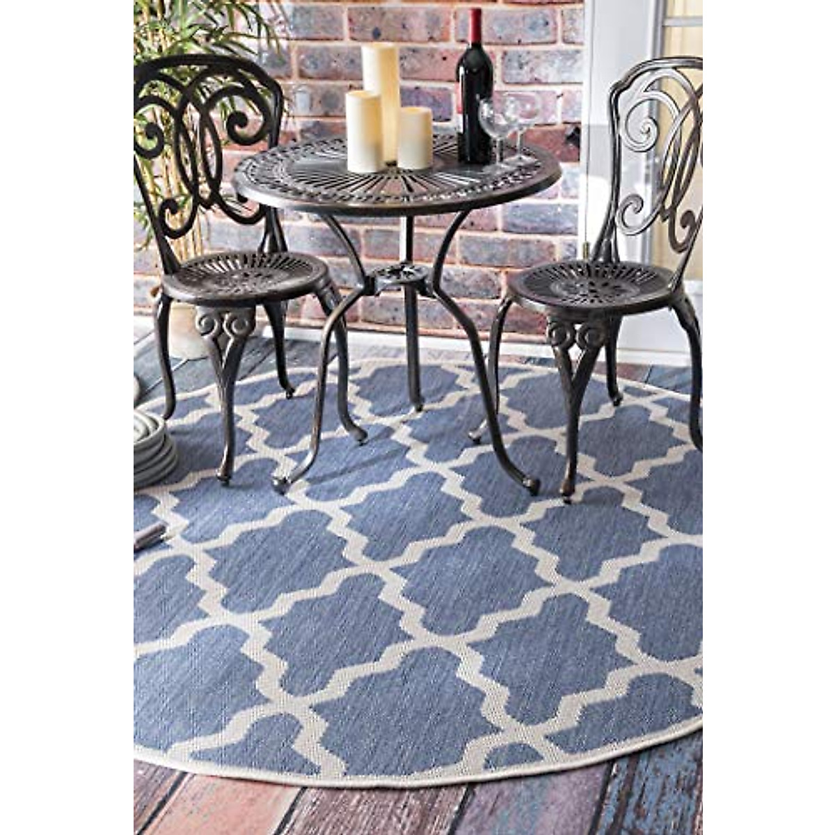 nuLOOM Gina Moroccan Indoor/Outdoor Area Rug, 10' x 14', Blue