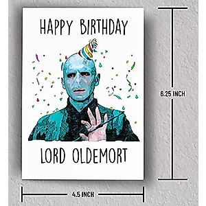 Lord Oldemort Birthday Card | Funny Birthday Card | Hilarious | Art Print | Blank Card