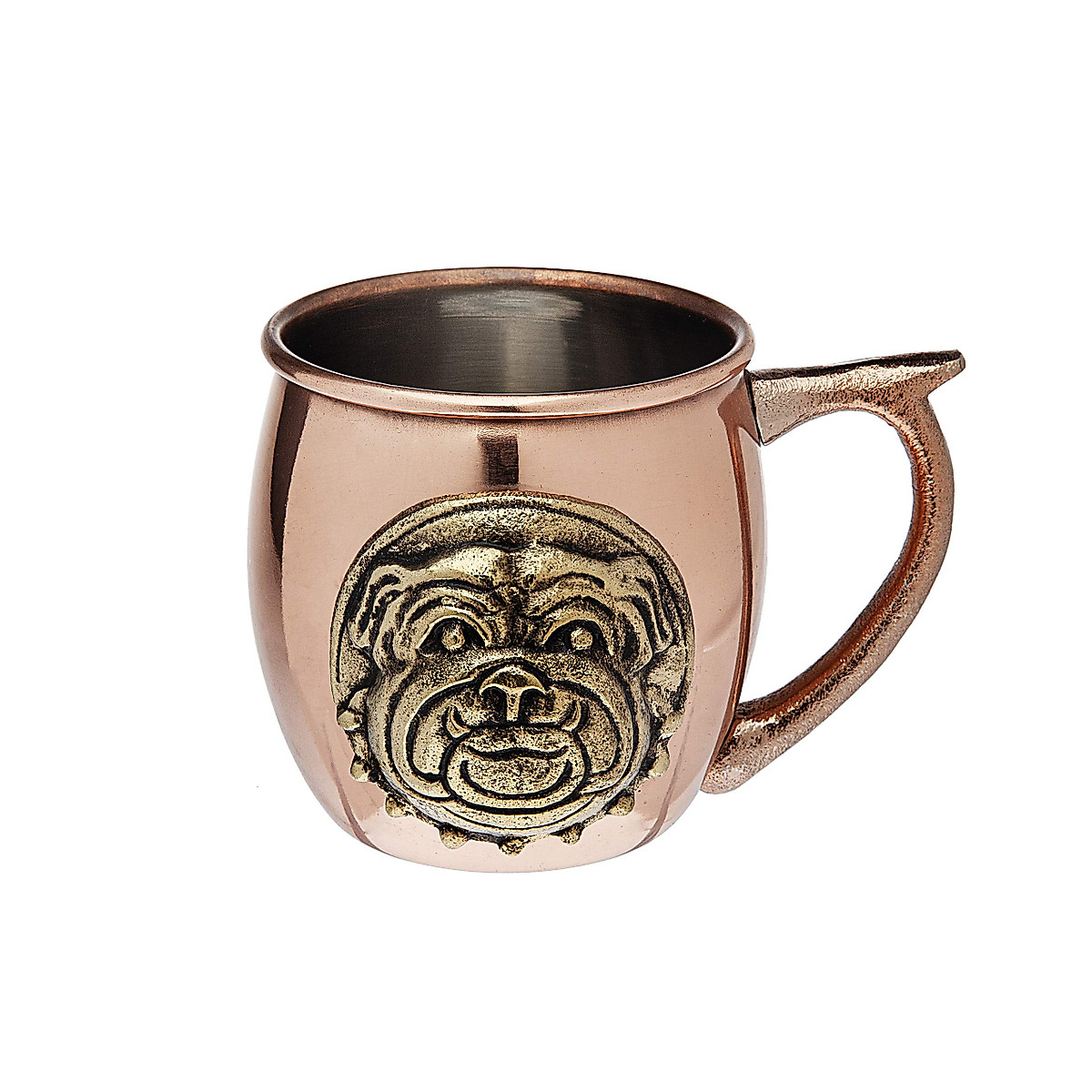 Moscow Mule Copper Mugs for Cocktails and Ice Cold Beverages - Bulldog - 20 oz