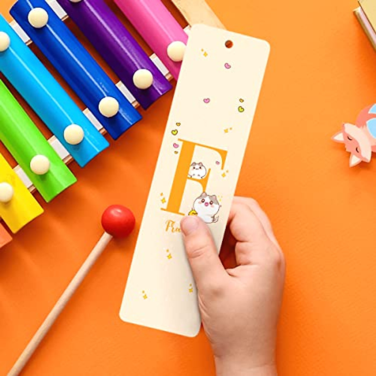 GOLEEX Personalized Initial Bookmark Cat Magnetic Bookmarks Customized Name Letter Page Markers Cute Reading Gifts for Book Lovers Kids Women Girls Students Adults at Christmas