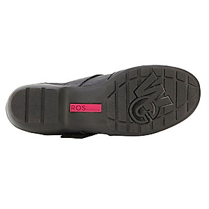 Ros Hommerson Women's Eliot Hook and Loop Classic Loafer Black Leather 8 US Wide (D)