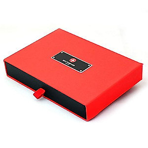 Sotania - Personalized 24K Gold Genuine Leather Money Clips Mens Wallets slim Front Pocket Card Holder Gift for Mens Groomsmen Gift (Navy_Blue)