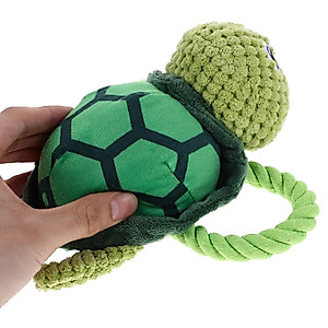 FRCOLOR Dog Toy, Puppy Chew Teething Toys, Tough No Stuffing Turtle Toys for Aggressive Chewers for Small Medium Large Dogs