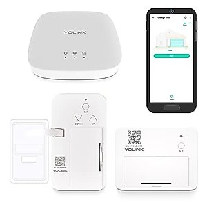 YoLink Smart Garage Door Solution Kit - Convert Any Garage Door to Smart in Seconds! Battery-Powered, No-Wires, No-Tools Super-Easy Installation. Compatible with Alexa & IFTTT
