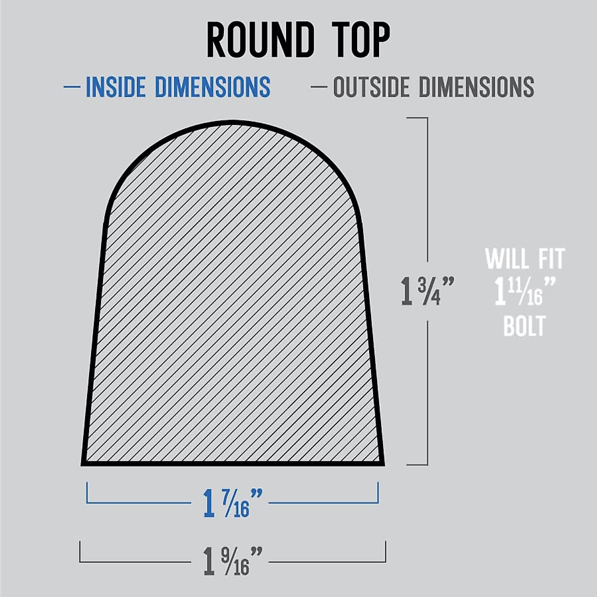 Stinky John's Tall Toilet Bolt Caps - Universal Fit with a Round Top - Almond Colored Caps - 2 count (1 package)