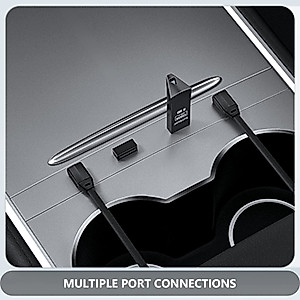 RGSBEBEHOU Tesla Expansion Dock Model 3/Y Center Control HUB Expander USB Charging Adapter Accessory (【60W】 Central Control Dock +C-P Data Cable)