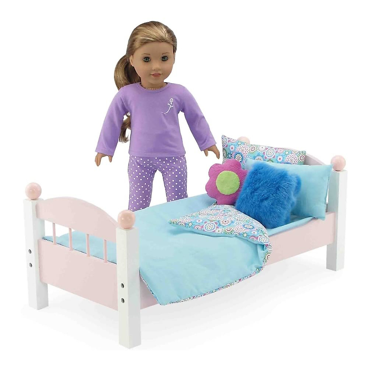 Emily Rose 18 Inch Doll Bedding Accessories Set, Reversible Baby Doll Blankets and Accessories | Fits 18" Doll Beds, Bunkbeds, Cribs, and Cradles, Designed in The USA