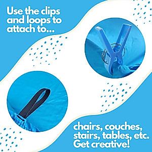 Pickle & Olive ez clipz- Fort Building Kit- Large Lightweight Blanket and Clips to Attach to Furniture-Best Gift for Kids/Children