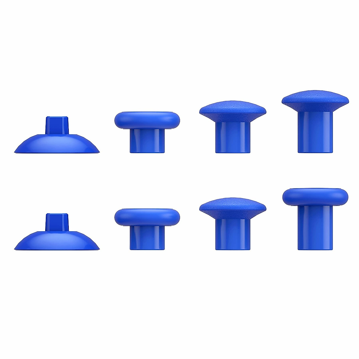 eXtremeRate ThumbsGear Interchangeable Ergonomic Thumbstick for PS5 Controller, for PS4 All Model Controller - 3 Height Domed and Concave Grips Adjustable Joystick - Blue