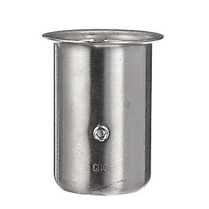 Component Hardware Stainless Steel Leg Socket - 1-5/8" x 3-1/4" H