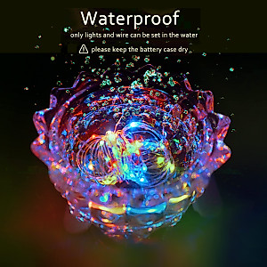 Multicolor Christmas Twinkle Fairy String Lights Battery Operated 3 Modes 20 LED 12 Packs 7.2ft Silver Wire Starry Firefly Lights with Timer for DIY Craft Bottle Table Birthday Party Decorations