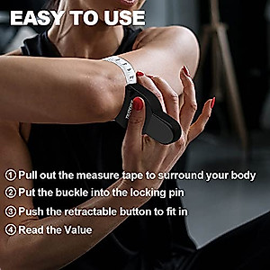 Tape Measure 2 Pack Body Measuring Tape 60inch (150cm), Lock Pin and Push-Button Retract, Ergonomic and Portable Design, Accurate Measuring Tape for Body Measurement and Weight Loss, Pink &White