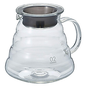 Hario V60 Glass Range Coffee Server, 600ml, Clear