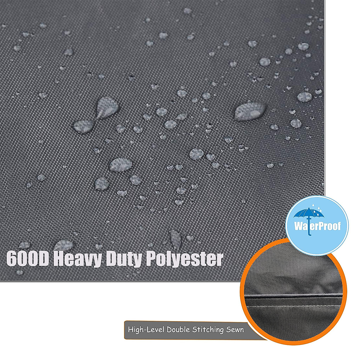 HWmatyCover Waterproof Patio Sofa Covers – Outdoor Loveseat Covers for Lawn, Patio Furniture Covers with Air Vent and Handles, Fits Up to 80" W x 38" D x 32" H