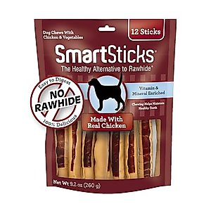 SmartBones SmartSticks, Treat Your Dog to a Rawhide-Free Chew Made With Real Meat and Vegetables