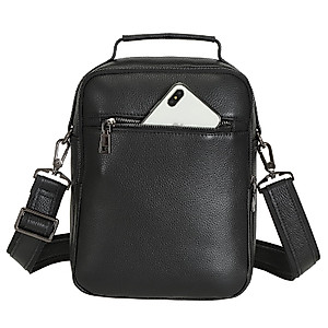 Polare Italian Cowhide Leather Messenger Bag Waterproof Chest Shoulder Crossbody Bag Casual Sling Business Handbag for Men