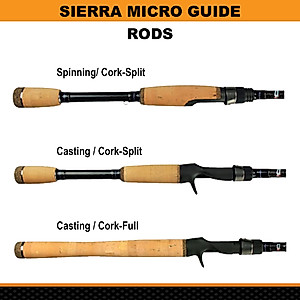 Dobyns Rods Sierra Micro Series 7’0” Casting Bass Fishing Rod | SSM703C | Med-Heavy Fast Action | Modulus Graphite Blank w/Kevlar Wrapping | Fuji Reel Seat | Baitcasting Rod | Line 10-17lb Lure ¼-¾oz, Black/Sage Green (SSM 703C)
