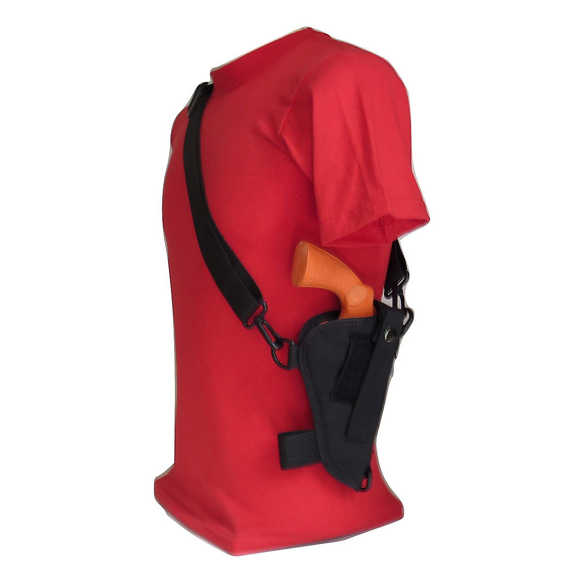 Bandolier Shoulder Holster Unscoped 4" Medium and Large Revolver - 38,357,44,45LC Black