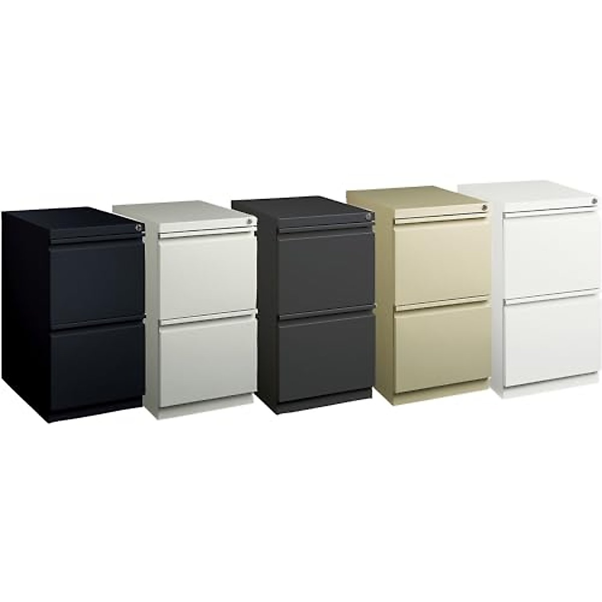 Hirsh Industries 20" Deep 2 Drawer Mobile File Cabinet File in White
